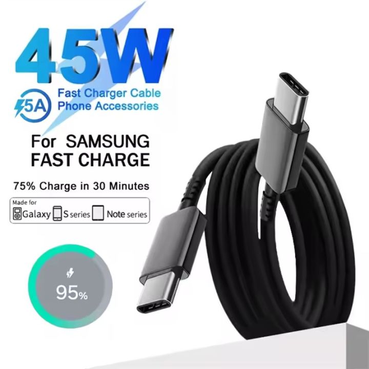 5A 45W PD Super Fast Charge Type C to Type C Cable For Samsung S21 FE ...