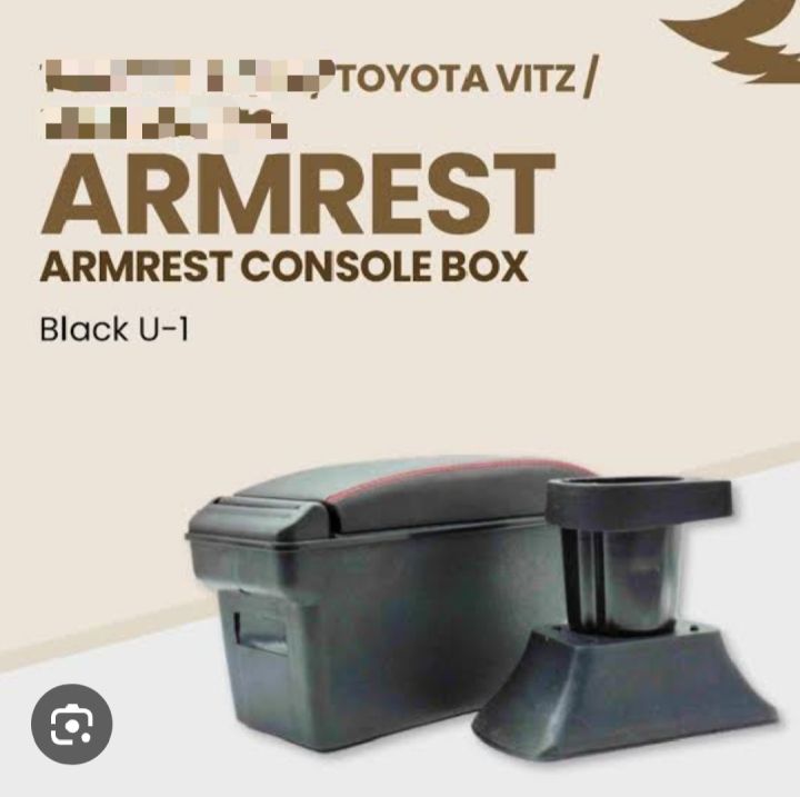 Toyota Vitz All Model Center Arm Rest Console • OEM Fitting, Black ...