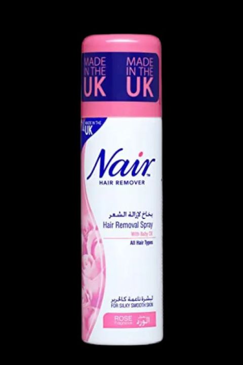 Nair Original Hair Removal Spray Men and Women Rose Fragrance 200 ML ...