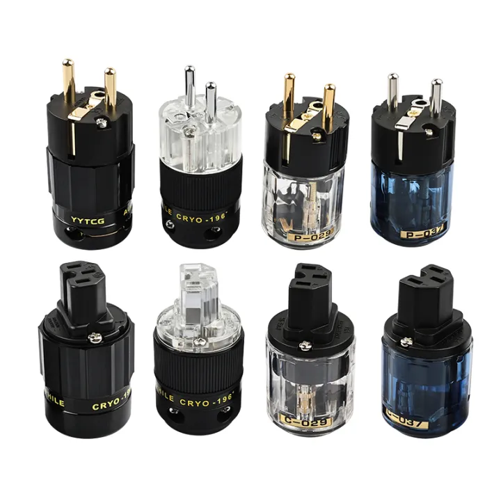 One Pair High Quality Schuko Power Connectors EU Plug Hifi European ...
