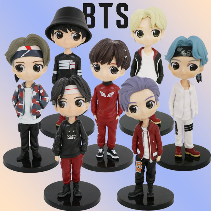 7Pcs Kpop Star 15cm PVC Model Toy Action Bangtan Boys Groups BT21 ...