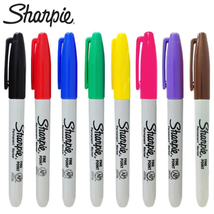 8 Colors Sharpie Permanent Marker Pen Industrial Dust-Free Marker 1.0mm ...
