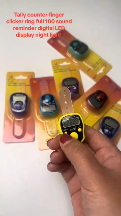 5-Digit Tally Clicker Counter Finger Clicker Ring Electronic Light ...