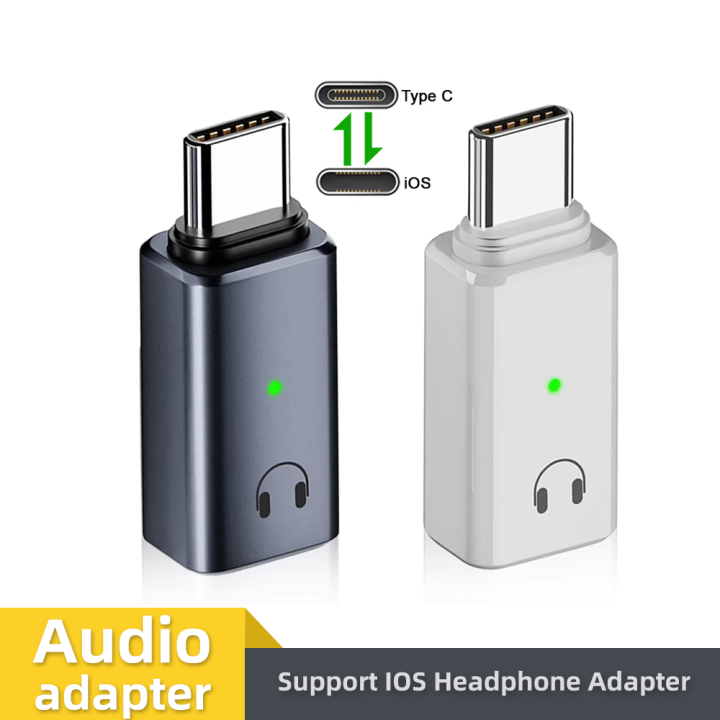 Type C To IOS Headphone Audio Adapter USB C Male To IOS Female ...