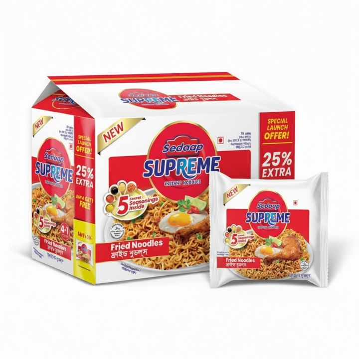 Sedaap Supreme Insatant Noodles (Fried Noodles) 4+1 free (5 pcs pack ...