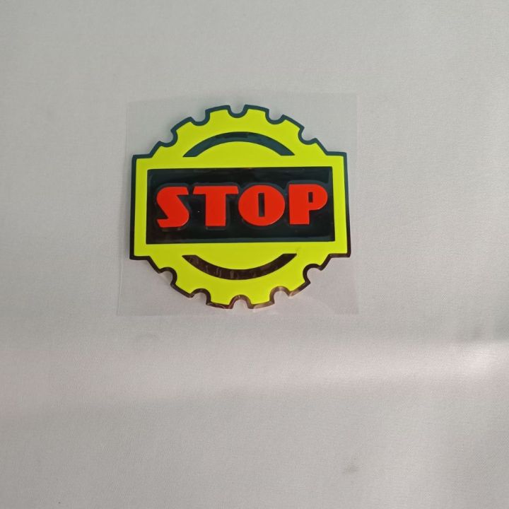 universal premium quality stop sticker for bike | Daraz.com.bd