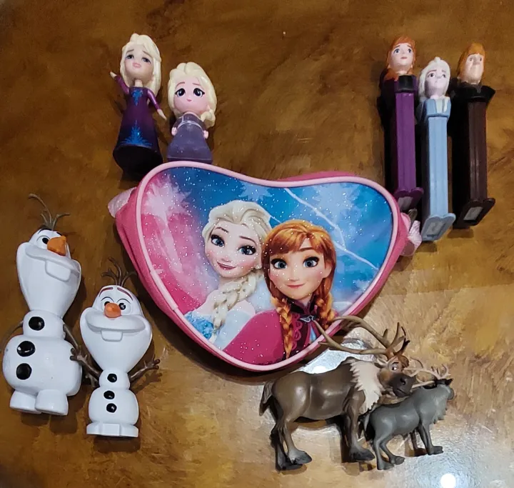 Set of 2 Mini Figures of Cartoon Frozen ELSA AND ANNA , 1 DISNEY FROZEN ...