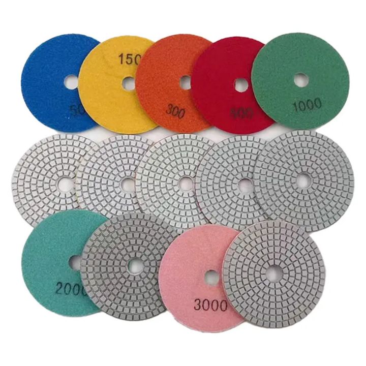 4in 30-10000grit Diamond Polishing Pads Wet/Dry Granite Stone Concrete ...