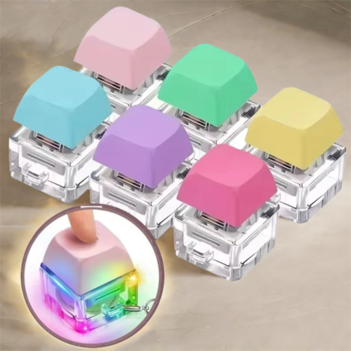 Relaxing DIY Keyboard Fidget Keychain Keys Button Keycap Finger ...