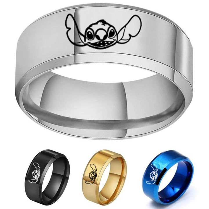 Disney Lilo&Stitch Stainless Steel Ring Stitch Cartoon Personality ...