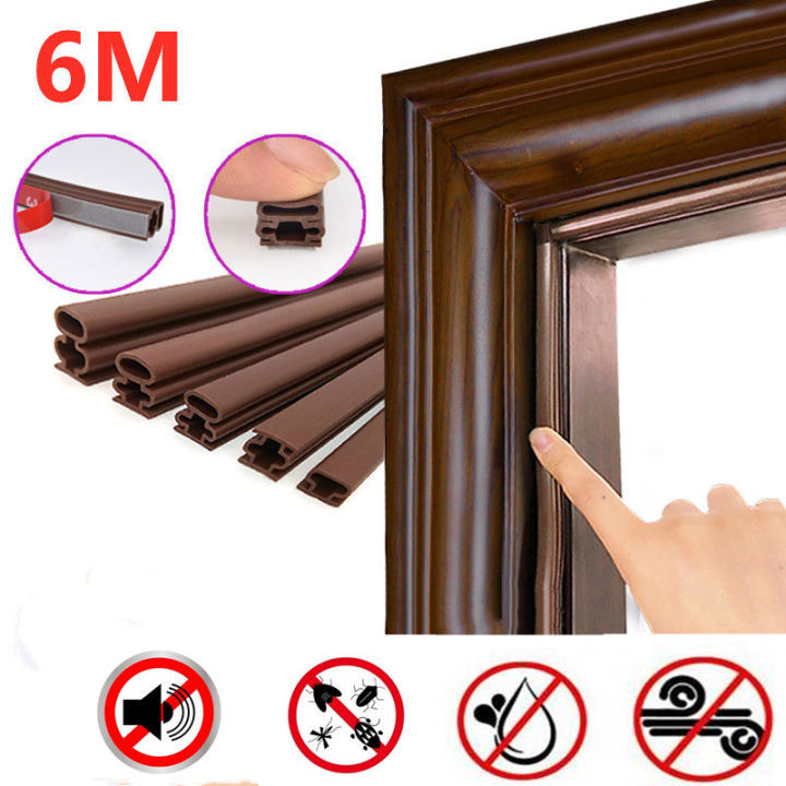 6M Door Window Self-adhesive Sealing Strip Keep Warm Soundproofing ...