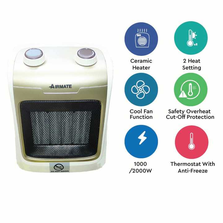Airmate electric ceramic heater blower 2 in 1 (hot & cold) | Daraz.pk