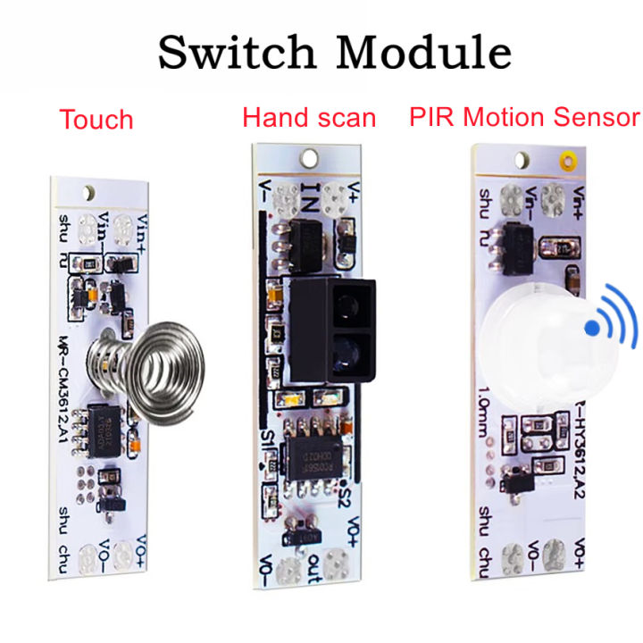 12V 24V PIR Motion Sensor Touch Switch Module LED Dimming Control Hand ...