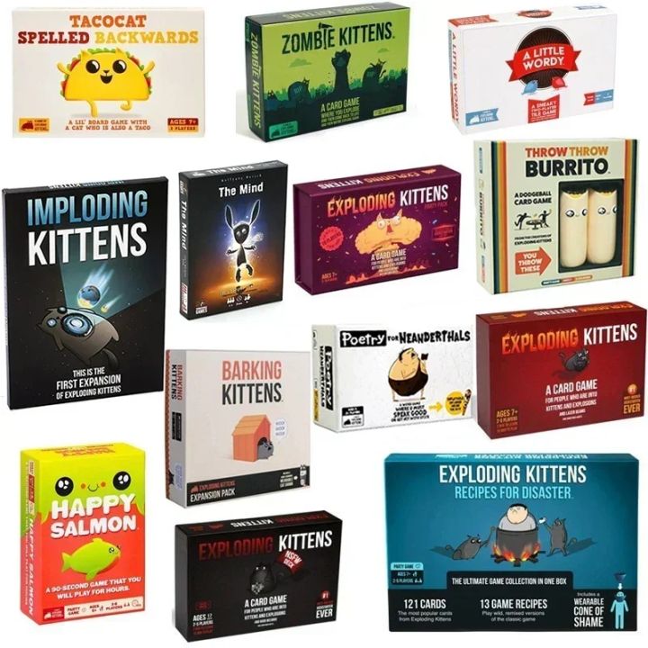 Exploding Kittens Card Family Party Table Game NSFW Party Streaking Kittens Imploding Kittens ...