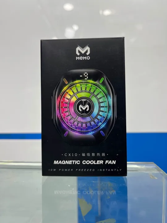 MEMO CX10 Magnetic Cooler Fan – RGB Light, Fast Cooling for Mobile ...