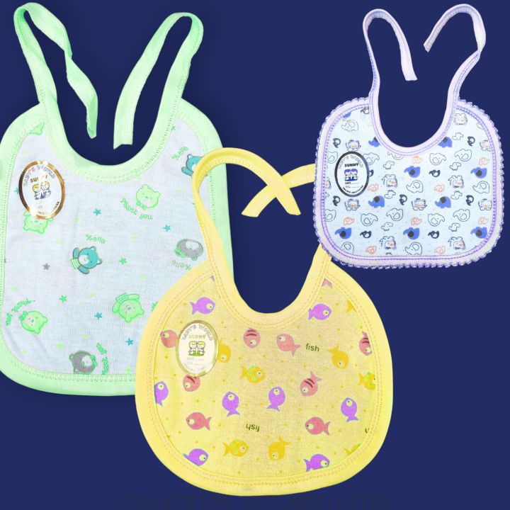 Baby Bib Set Of 2 In Cotton Thread Available in 3 Sizes | Daraz.pk