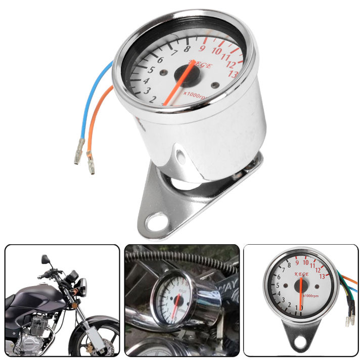 Retro Motorcycle Tachometer 0-13000 Tach RPM Gauge Rev Counter LED ...