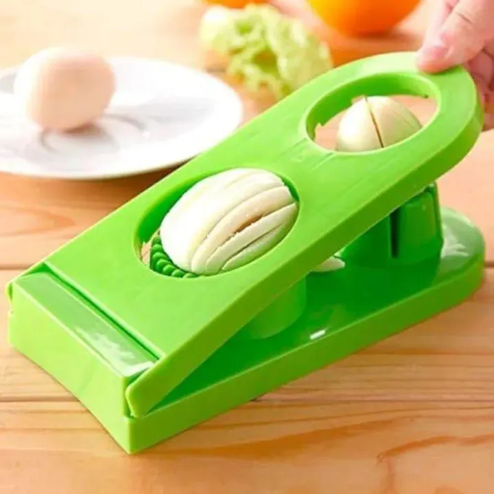 "Big Size Pure Plastic 2 in 1 Beautiful Egg Cutter - High-Quality ...