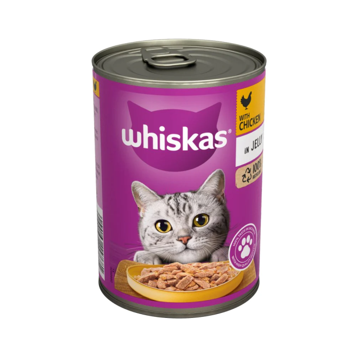 Whiskas 1+ Tin Chicken In Jelly - 400Gm | Daraz.pk