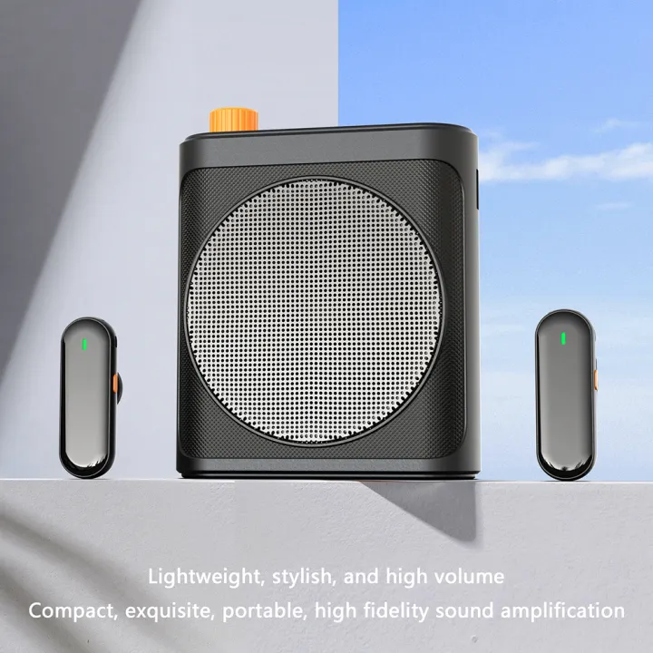 Mini Wireless Megaphone Speaker With Lavalier microphone Portable Voice ...