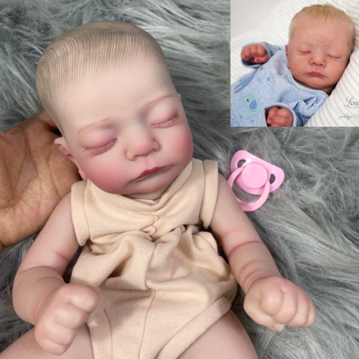 MRB 19 inch Already Painted Vinyl Reborn Doll Parts KAI Sleeping Baby ...