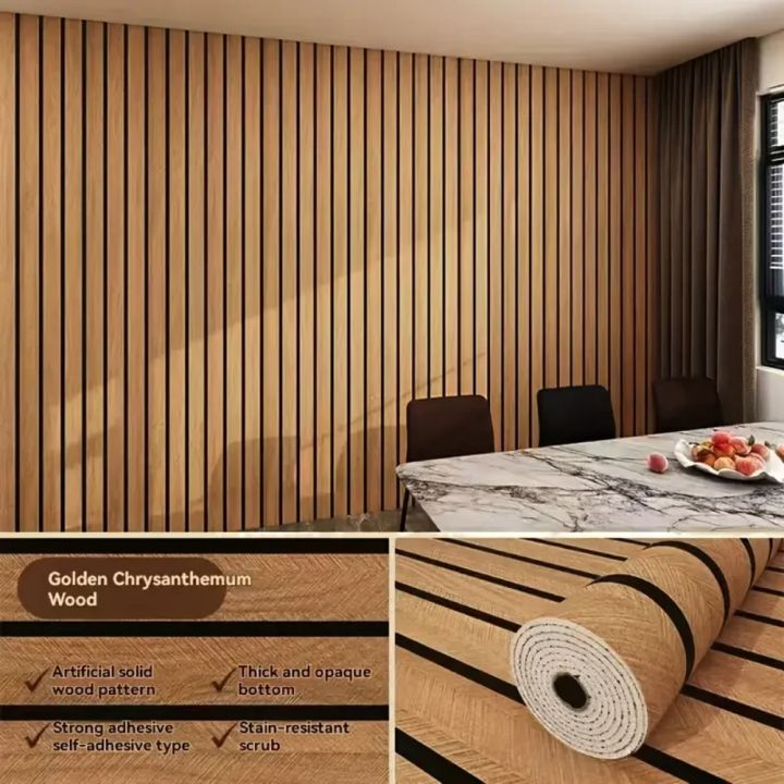Thick Brown Grid Peel and Stick Wallpaper Faux Plaid Design Waterproof ...