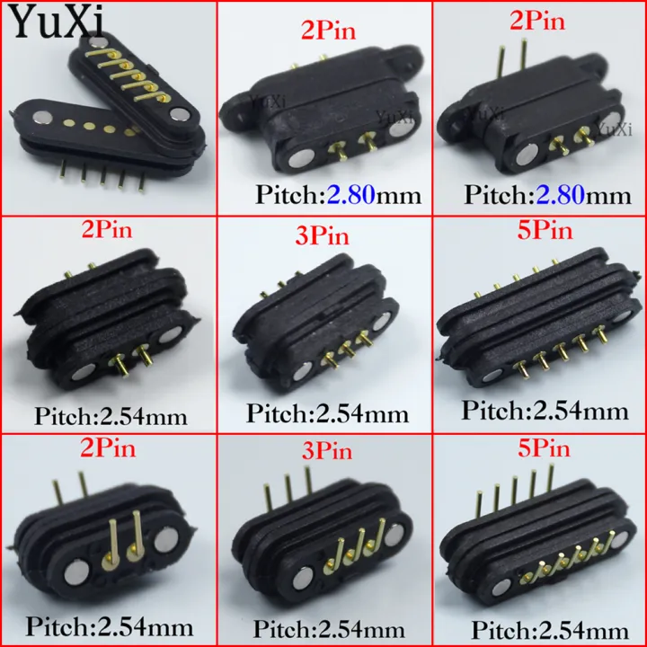 1Set DC Magnetic Pogo Pin Connector 2A 36V Pogopin Male Female Spring ...