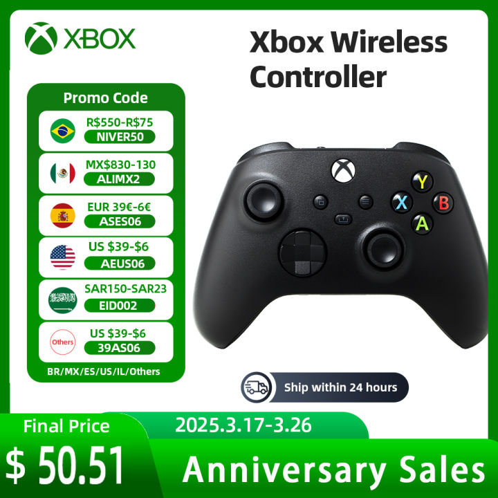 Microsoft Xbox Core Wireless Controller Carbon Electric Volt White ...