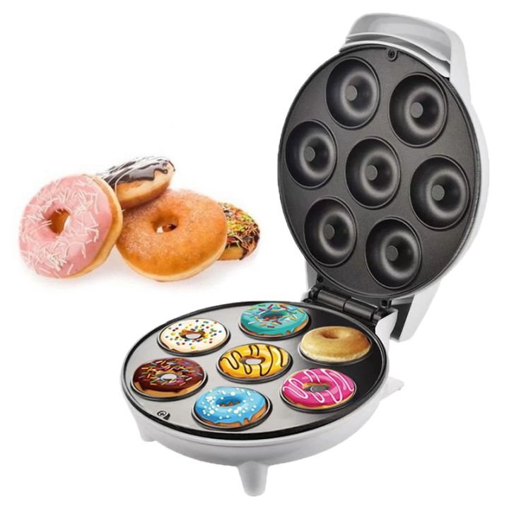7 Holes Electric Donuts Maker Machine Mini 110V 220V Automatic 1200W Non-Stick DIY Doughnut Cake ...