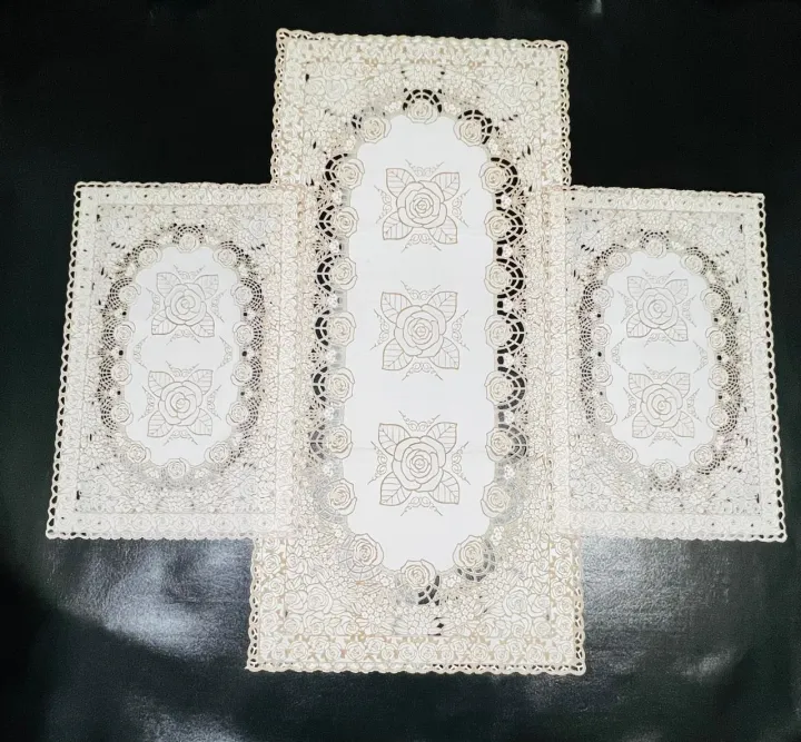 3pcs Table mat set Dressing table and side table mats | Daraz.pk