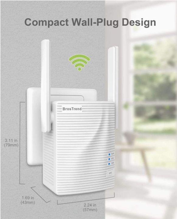 Wifi Extender BrosTrend AC1200 5Ghz & 2.4Ghz for Home | Daraz.pk