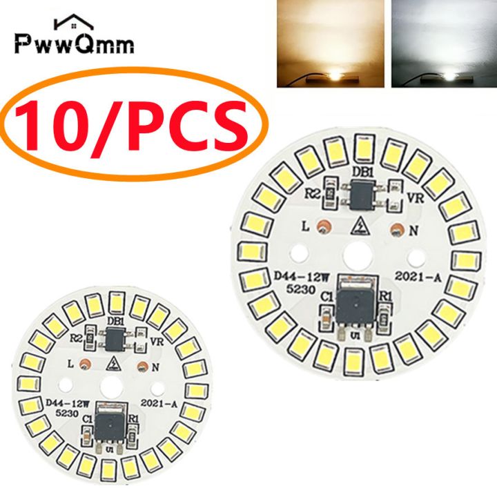 PwwQmm 10pcs/lot LED Chip 15W 12W 9W 7W 5W 3W No Need Driver AC 220V-240V SMD 2835 Cold Warm ...