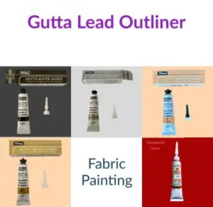 Gutta lead outliner for fabric painting. 20 ml tube. Contour lining ...