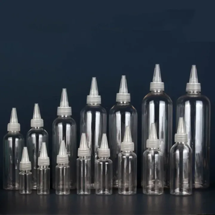 10PCS Empty Dropper Bottles Transparent Sharp Mouth Bottles Plastic ...
