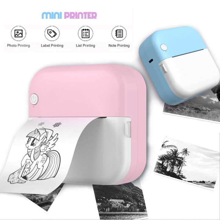 Portable Mini Pocket Printer Note Photo Label Memo Printing Bluetooth ...