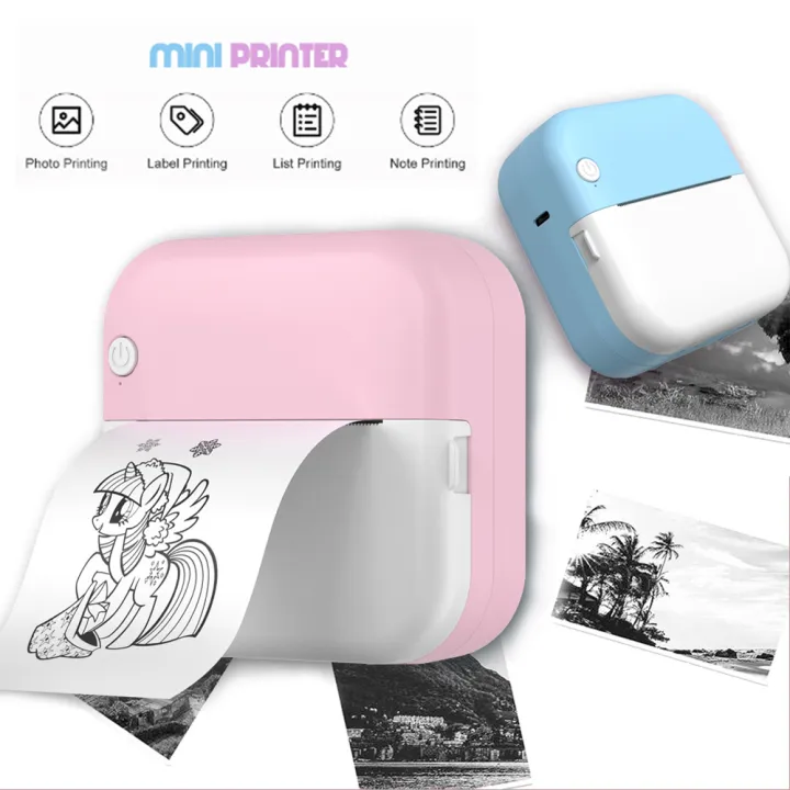 Portable Mini Pocket Printer Note Photo Label Memo Printing Bluetooth ...