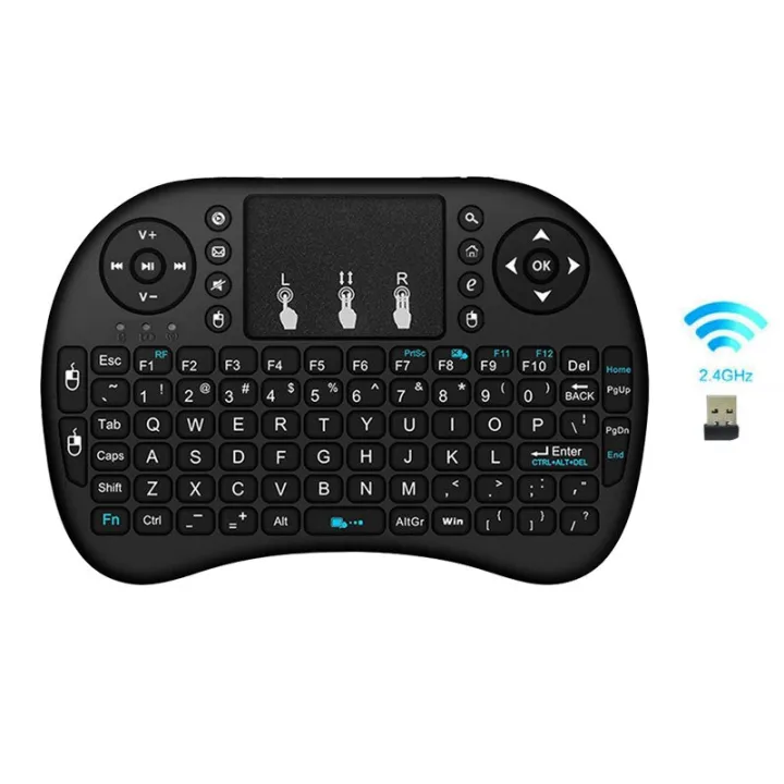 I8 Mini Wireless Keyboard 2.4G Air Mouse Remote Touchpad For Android TV ...