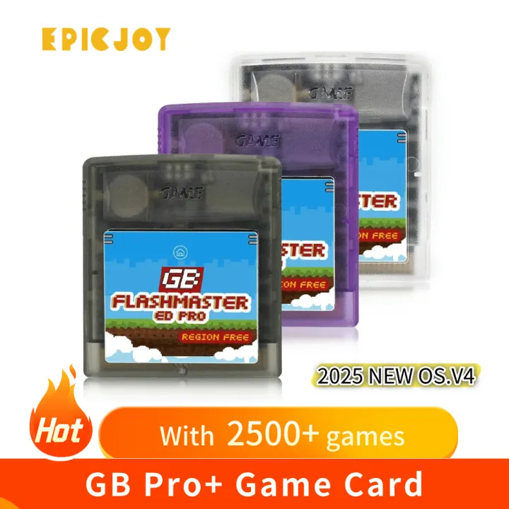 GB PRO+ Game Card Gameboy Card OS.V4 2500 in 1 With 8GB TF Card Game ...