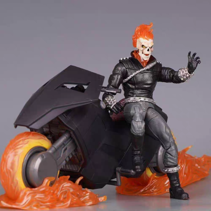 17cm Ko 85th Anniversary Superhero Ghost Rider Hell Cycle Articulated ...