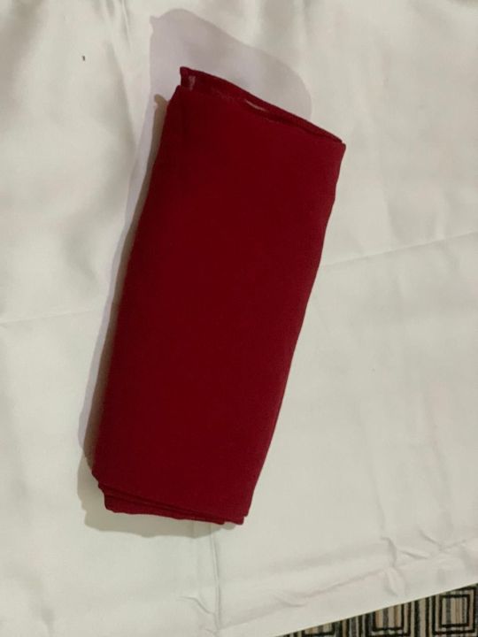 Plain Chiffon Georgette Shawl (Cherry Red) | Daraz.lk