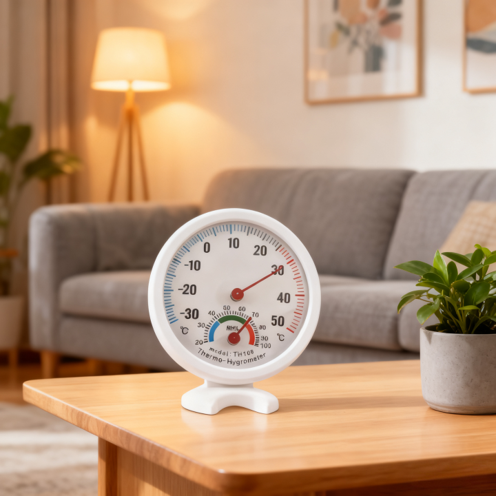 Easy To Read Mini Bell Shaped Analog Thermometer Hygrometer for Gardens ...