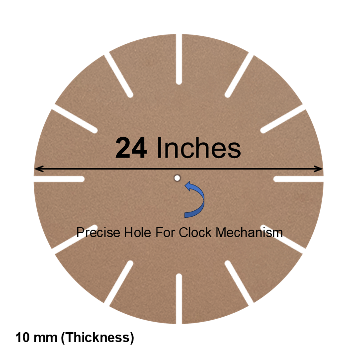 MDF Clock Base | 24 Inch Diameter | 10mm Thick MDF Clock Base for Resin ...