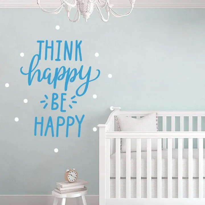 Think Happy Be Happy Wall Decal Sticker | wall stickers for room decor ...