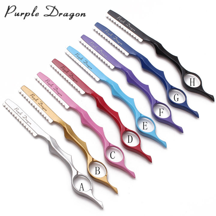 Professional Sharp Barber Razor Blade Purple Dragon Hair Razors Cut ...