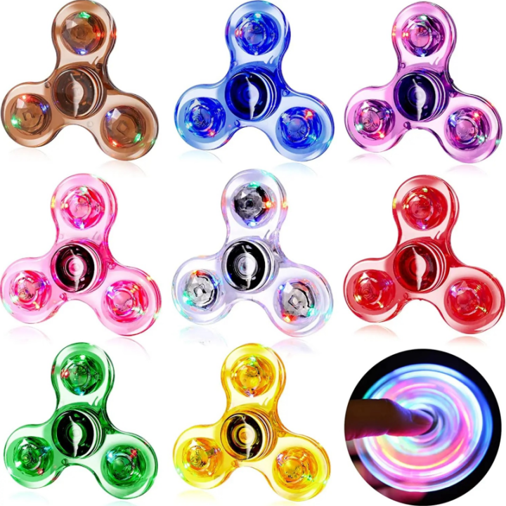 LED Fidget Spinners for Kids Adults Light up Sensory Fidget Toys Glow ...