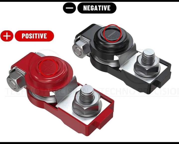 Battery Terminal Set Negative and Positive Car Battery Cable Terminal ...