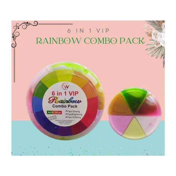 6 in 1 VIP Rainbow Facial Kit Combo Pack | Facial Kit Combo | Daraz.com.bd