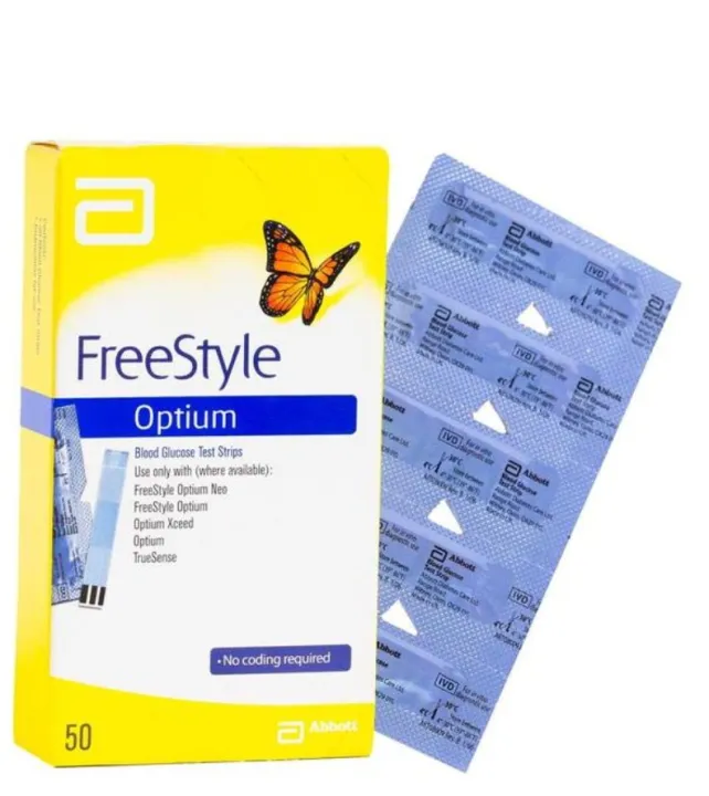 FreeStyle Optium 50 Strips | Accurate Blood Glucose Monitoring Strips ...