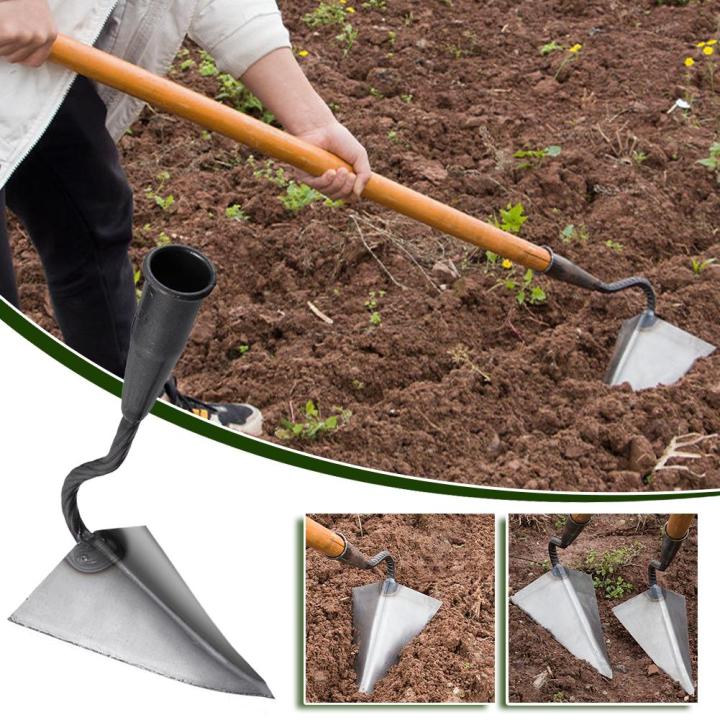 Small Tip Triangle Hoe Agricultural Land Turning Loose Soil Hoe Hand ...