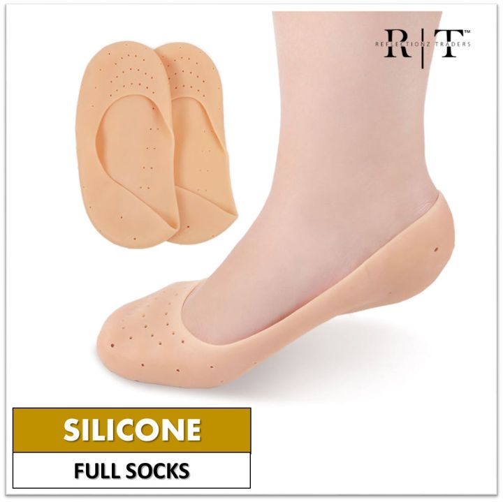 REFLECTIONZ TRADERS- Pair (2 Pieces) Silicone Full socks Silicon Heel ...